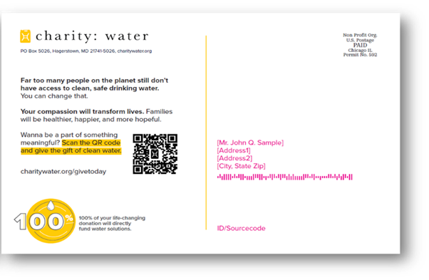 charity: water Goes Mailing? - Agitator | DonorVoice
